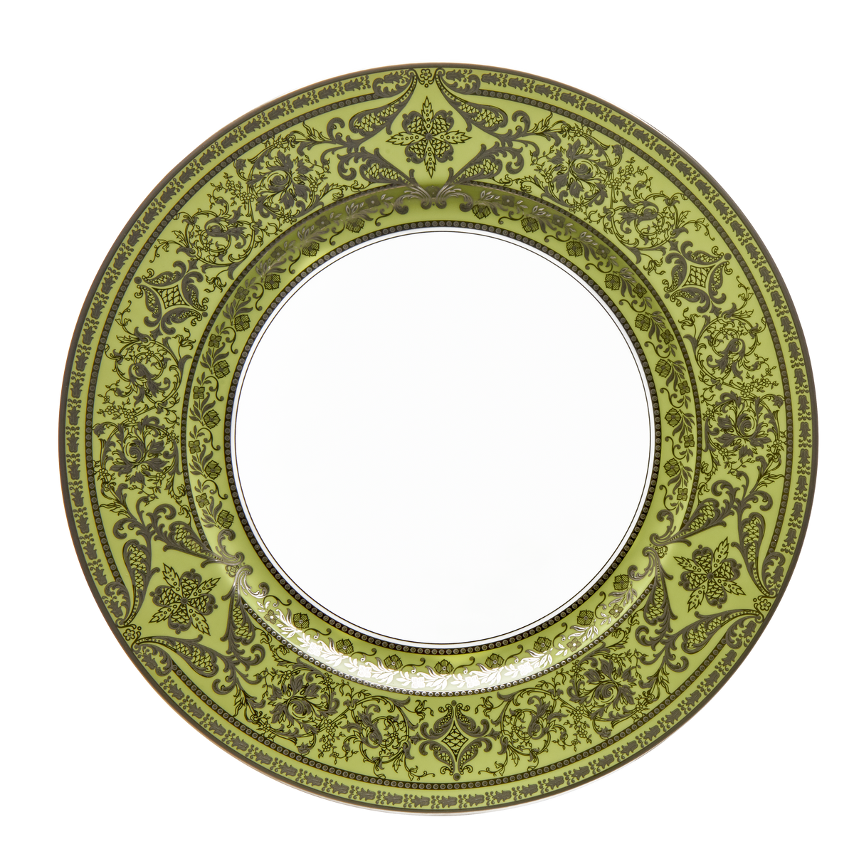 Matignon apple green platinum dinner plate – Haviland USA